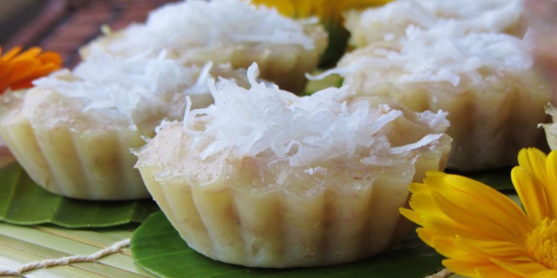 Thai Steamed Banana Cake – Soft & Coconut-Flavored Dessert