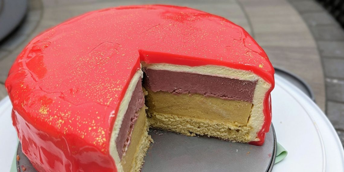 Honey and Raspberry Entremet – Elegant French Mousse Cake